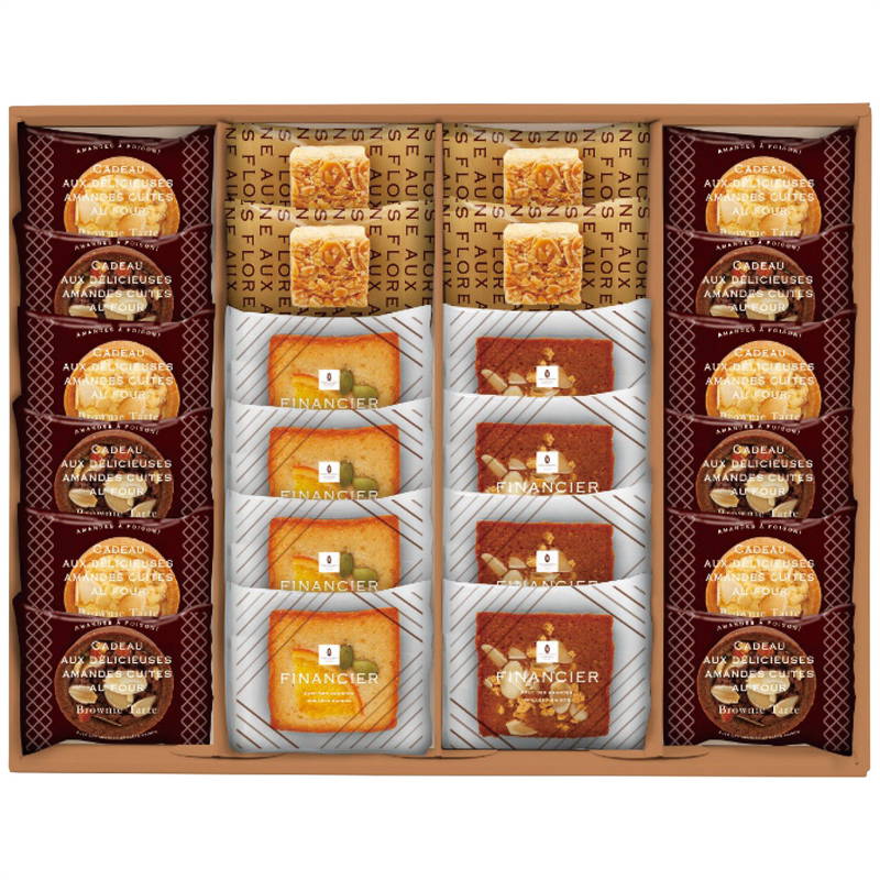 ■商品説明 アーモンドならではの食感や香ばしさが際立つ、定番の焼き菓子を詰め合わせました。 ■商品詳細 製造生産地：日本製 賞味期間：製造日より常温約120日 アレルゲン：卵・乳成分・小麦/オレンジ・大豆・アーモンド 重さ：960g
