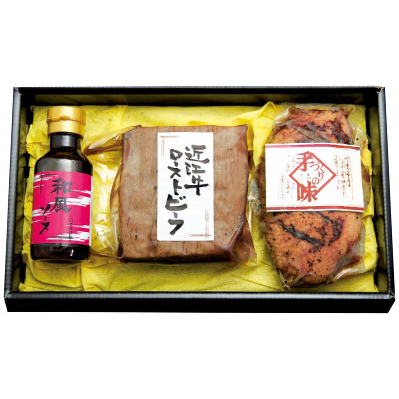 ■商品説明 近江牛のローストビーフと、新たな滋賀の名産「近江鴨」のローストを詰め合わせました。彦根市で古くから製造している、杉樽仕込みの醤油を使用したローストビーフは、天然酵母と大豆のコクが生きる、深い味わいの調味液に漬け込み焼き上げた、自...