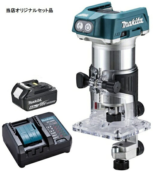 電池・充電器はその他機種のセット商品をバラシた商品です。 説明書・外箱・ケースは付属しません。 マキタ makita 充電式トリマ RT50D バッテリBL1860B(1個)+充電器DC18WC付 当店オリジナルセット品 ※ケースは付属しま...