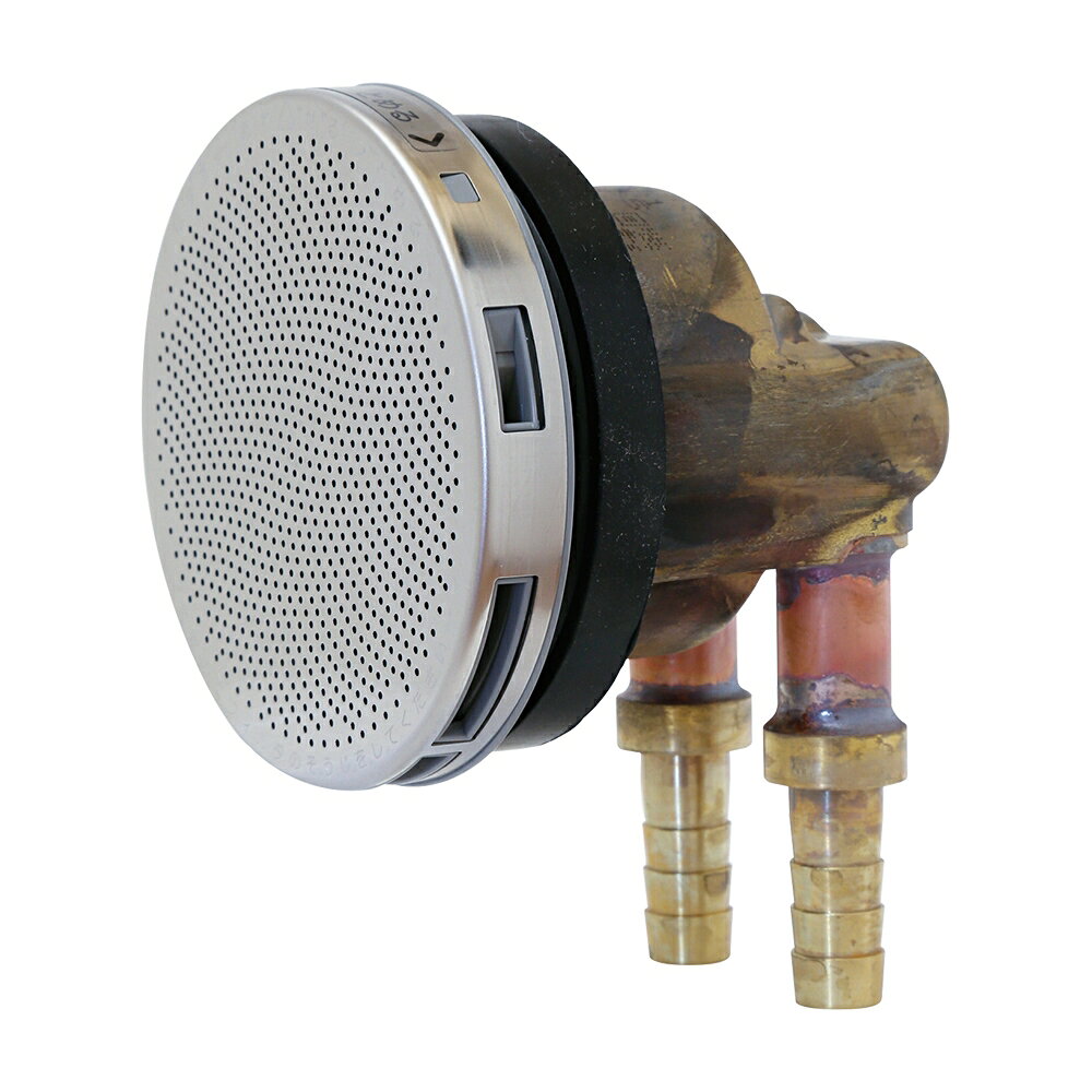 仕様： 10Aペア耐熱管用 材質： 黄銅、ステンレス 説明文： ●接続には416-002、416-003-50、416-011、416-015-50ペア耐熱管をご使用ください。 ●取付穴径50ミリ・厚さ15ミリ以下の浴槽用 ●無極性 ●一人...