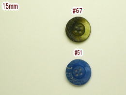 ■サイズ-15mm 厚さ-3mm ■ジャケット袖口、シャツ用表示価格は4個の価格です。販売単位は4個単位です。◎ご希望の色にチェックを入れてから、数量をご記入下さい。◎数量1=ボタン4個です。　