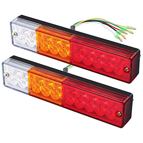 ホワイト/-/-・パッケージ個数:2・各ランプにはLED電球が20個付き、ホワイト：4個、オレンジ：6個、赤色：10個。スモールランプとブレーキランプの明るさが十分で、車検に対応できます。・配線が6本：黒：アース、緑：ポジション、赤：ブレー...