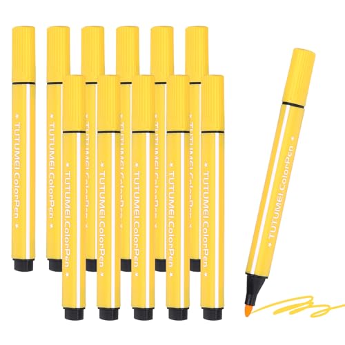 Bright Yellow/-/-・パッケージ個数:12・仕様: 色：鮮やかな黄色; スタイル：三角マーカー; サイズ：12.5 x 0.7 cm / 4.9 x 0.3 インチ (長さ x 幅); 内容物：12本 三角マーカー・特徴: 三...