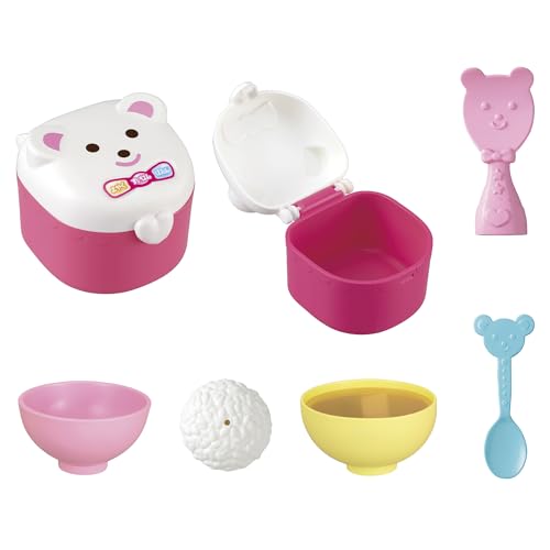 メルちゃんといっしょに和食が楽しめる炊飯器のセット ・対象年齢：3才以上 ・セット内容：すいはんき、ごはん、しゃもじ、おちゃわん、おみそしる、スプーン商品紹介 メルちゃんにごはんをよそってあげよう！ おみそしるは中の具が動くからほんものみた...