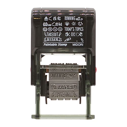 ミドリ スタンプ 回転印3新しい日常柄/H76×W44×D26mm/35418006・Color:新しい日常柄Size:H76×W44×D26mm・パッケージ個数:1・回転して柄が選べるスタンプ・押した柄の上から水性マーカーで色が塗れます。...