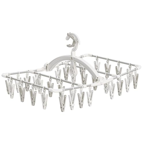 長ピンチ32個付ホワイト/大/20329・Style:長ピンチ32個付・パッケージ個数:1・商品サイズ：60×38.3×31cm（展開時）ピンチ32個付・お洗濯の「楽」がいっぱいあるアルミ角ハンガー・ピンチが360度回転しますので、洗濯物を...