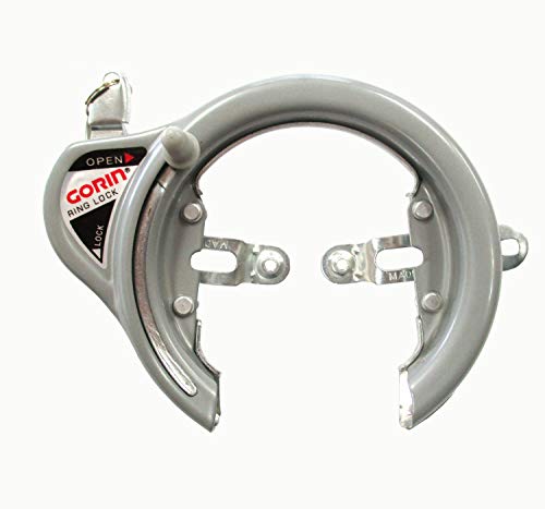 馬てい型リング錠グレー/-/GR-120・パッケージ個数:1・馬蹄型リング錠・後輪錠・スタンダードなリング錠スタンダードなリング錠