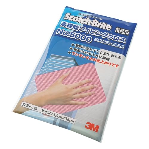 シンプルレッド/並/044310003・Size:並Color:レッド・パッケージ個数:1・窓ガラス、鏡、厨房備品などに付着した汚れの拭き取り。商品紹介 窓ガラス、鏡、厨房備品などに付着した汚れの拭き取り。 より ●特殊扁平加工された極細繊...