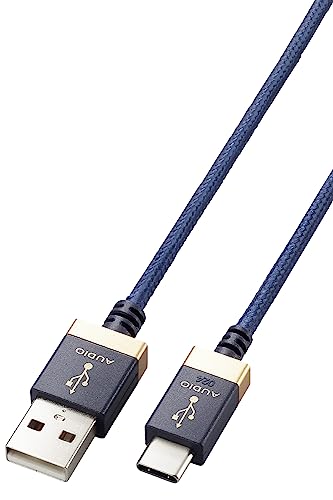 USB-A&USB-Cネイビー/1m/DH-AC10・Style:USB-A&USB-C・パッケージ個数:1・USB-Aコネクターからの音声データ転送に対応したパソコンと、USB Type-C(TM)コネクターからの音声入出力に対応した音響...