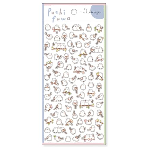 カワイイ、デタラメシマエナガ/175mm x 90mm/MW・Color:シマエナガ・パッケージ個数:1・透明PET素材のイラストシール・ミニサイズでピース数が多いため、気軽に使っていただけます・シール素材 : 透明PET、マットニス・本体...