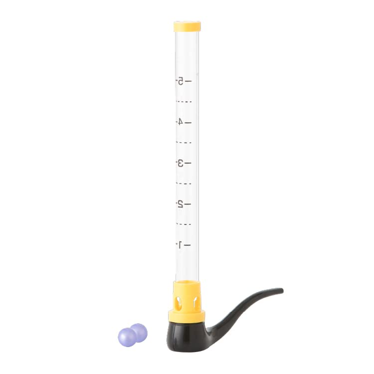 ブラウン/-/0700-4144・サイズ／幅4.5×奥行19.5×高さ36.2cm・重さ／本体：80g、ボール：0.6g×2・材質／パイプ・上蓋・下蓋：ABS、筒：アクリル、ボール：PE昔ながらのおもちゃで腹式呼吸エクササイズ。 本商品は昔...