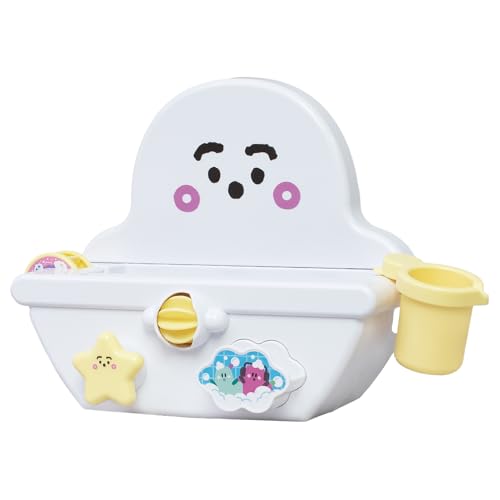 (C)TV TOKYO・［カテゴリー］シナぷしゅ・［使用電池］電池・不要・［対象年齢］1.5才〜商品紹介 ぷしゅぷしゅがおふろに浸かっているデザインのバストイです。 あひるコップで水をすくって、水車や雲に水をかけたりなど様々な水遊びが全6種...