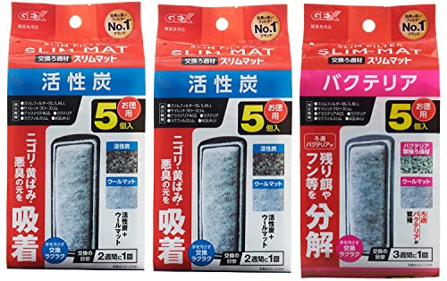 パッケージ個数:1商品の説明 バクテリアマット：ろ過材の中でバクテリアが繁殖し、残餌やフン等を分解。長期間水質を維。手を濡らさず、汚さず、簡単に1コずつ交換できます。 3週間に1回を目安に交換してください。 活性炭：黄ばみ・悪臭を吸着!飼育...