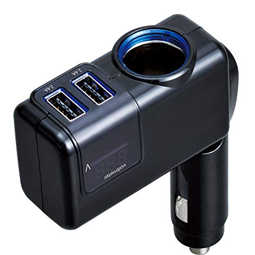 1連+2USB(電圧計) F307DC1口×USB2口 ダイレクト 電圧表示/1DC+2USB(出力4.8A)/F307・Color:DC1口×USB2口 ダイレクト 電圧表示・パッケージ個数:1・50年以上も国内カー用品市場で実績を積んで...