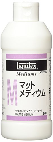 透明/240/-つや消しメディウムです。リキテックスカラーに混ぜると無光沢になり透明度が増します。絵具を水で薄めすぎると定着力が落ちるので、このメディウムを少量混ぜて補います。保護用ニスには適しませんので、保護用ニスにはマットバーニッシュを...