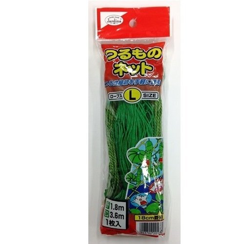 マルチ/L 1.8×3.6m/1330・パッケージ個数:1・製造国:インドネシアつる性植物がからみやすい、丈夫なひし目ネットです。作業を簡単にするロープが2本入っています。