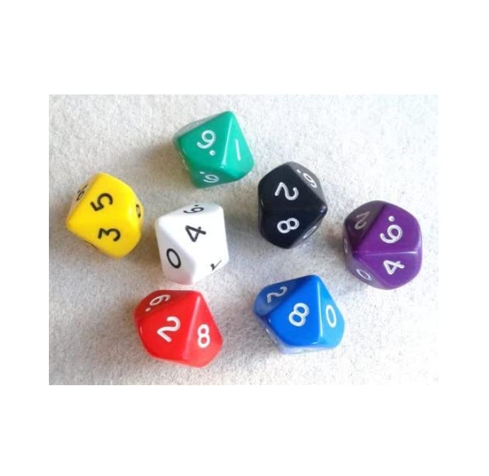 マルチ*/24mm/d10 jumbo 7-color・パッケージ個数:5・セット内容: d10(10面体) ジャンボ 7カラー 7個セット サイズ: 約24mm(最大対角約33m)・色/スタイル: Opaque ジャンボ ※赤/青/黄/緑...