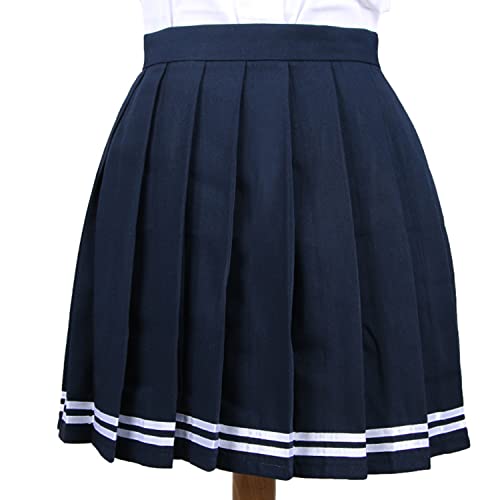 カジュアル青と白の縞模様/M RegularShort/220118A・Size:M RegularShortColor:青と白の縞模様・※主素材：ポリエステル70％＋綿30％・※美しいA字型のアウトライン、シンプルだがシンプルではないバー...