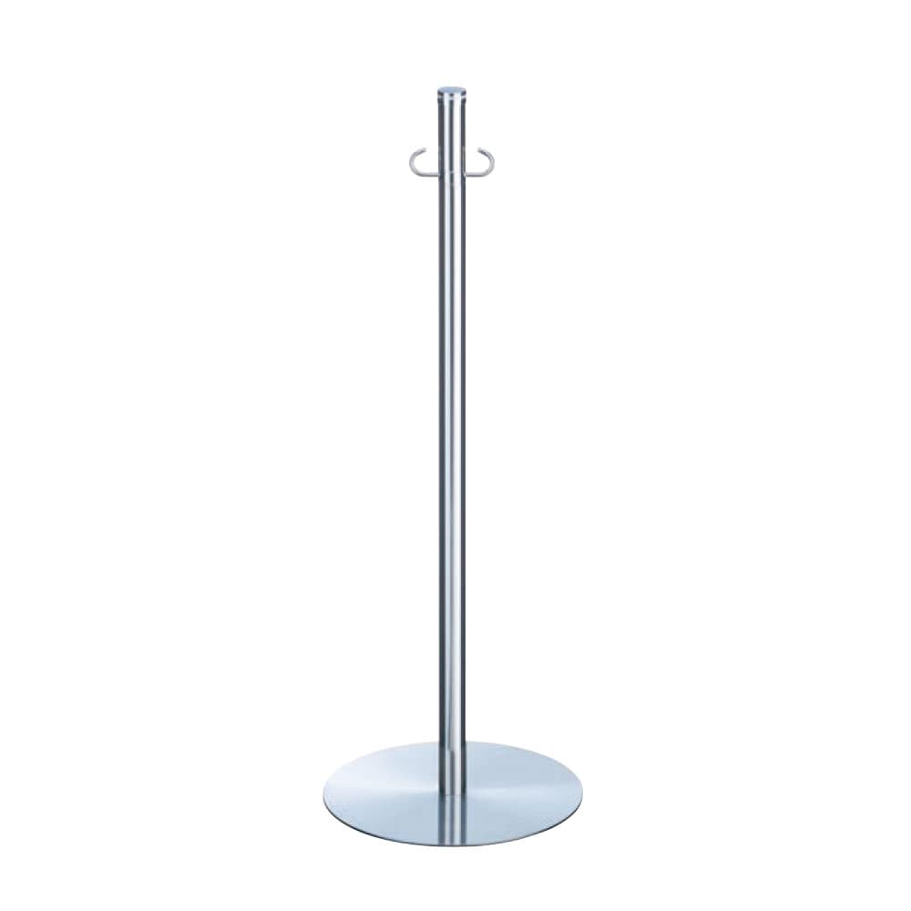 品番fpp-0107-cr-ky商品名フロアパーティションポールカラークローム/鏡面材質ポール：真鍮＋ステンレスベース：ヘアーラインフック部回転