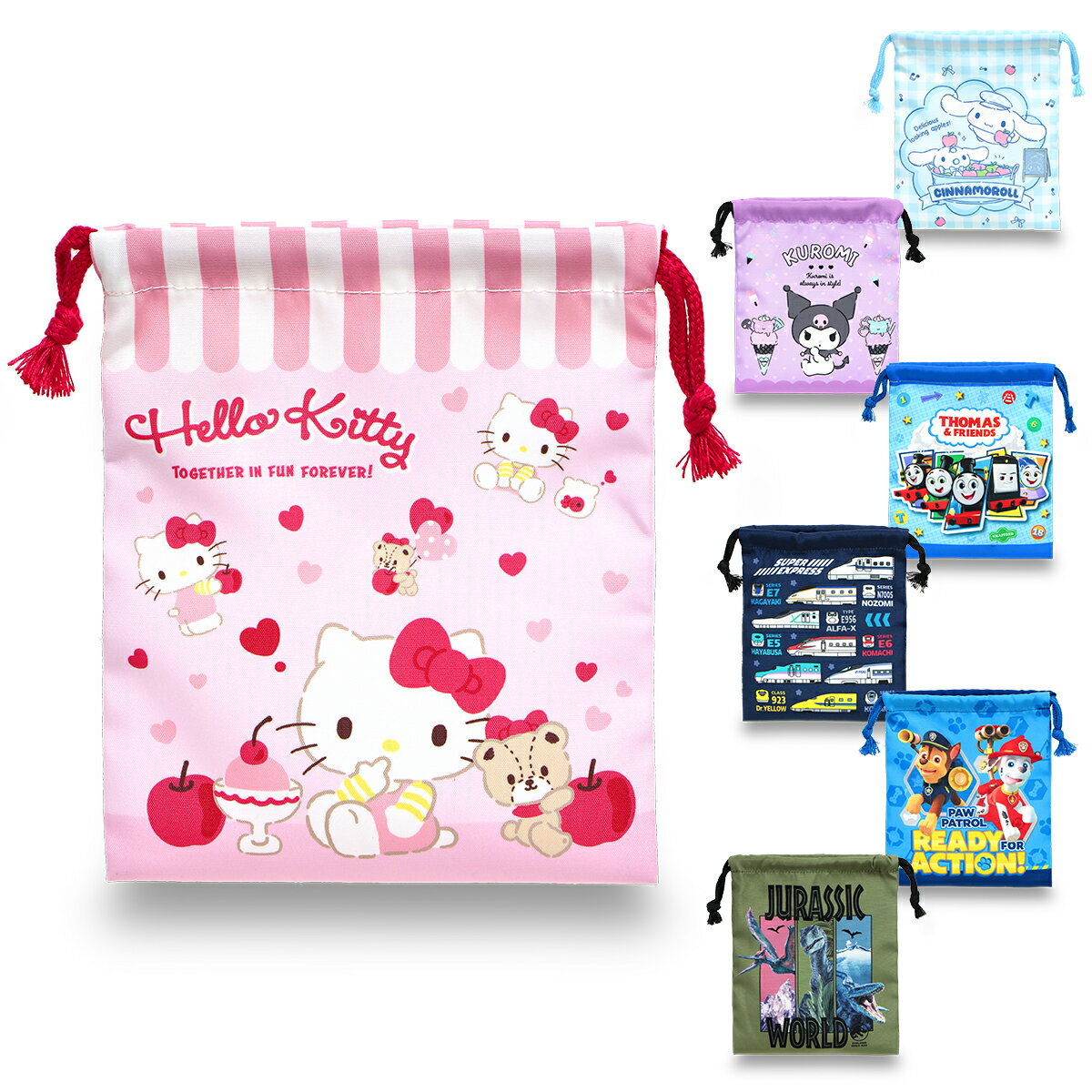 高波クリエイト キャラクター 巾着 給食袋 コップ入れ 小物入れ キッズ 子供 園児 小学生 通園 通学 □サイズ W約18cm×H約21cm ※サイズ表記はメーカー発表(タグ等に記載)の数値と実寸値で若干の違いがある場合があります。 □素...