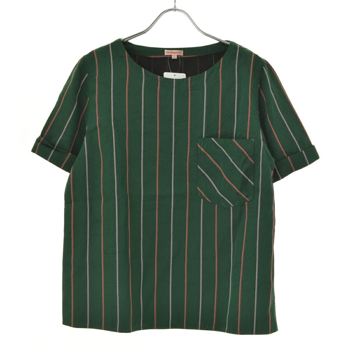 #BENSIMON#X2f#X30#X31#X32#X33#Y3c#Y3d#Y3e#Y3f#Y40#S24#S25#S26#S27#S28#BENSIMON#グリーン系#レッド系#ストライプ#表記サイズ：S#コンディションD##レディース#...