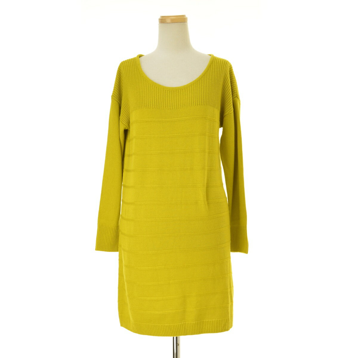 #ROPEPICNIC#X2b#X2c#X2d#X2e#X2f#Y4d#Y4e#Y4f#Y50#Y51#ROPE PICNIC#イエロー系#ニット#表記サイズ：38#コンディションC##レディース#ワンピース#チュニック#秋#BRANDRO...