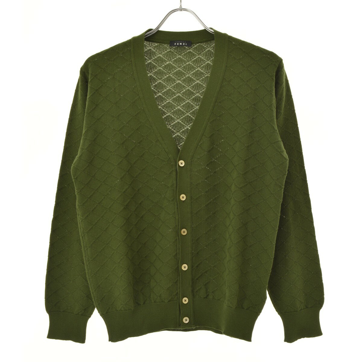 #ANDREAFENZI#X31#X32#X33#X34#X35#Y3c#Y3d#Y3e#Y3f#Y40#S27#S28#S29#S2a#S2b#ANDREA FENZI#オリーブ（カーキ）系#ニット#表記サイズ：48#コンディションC##...