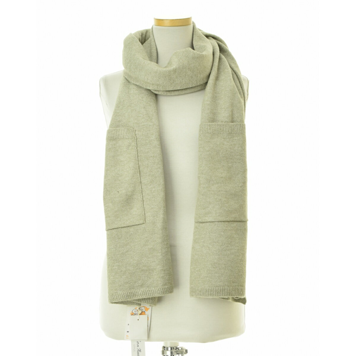 #HORNPLEASE#Lc4#Lc5#Lc6#Lc7#Lc8#HORN PLEASE#オリーブ（カーキ）系#ニット#コンディションA##レディース#小物類・その他#ストール#秋#BRANDHORN PLEASE ITEMWCPT-HPS-...