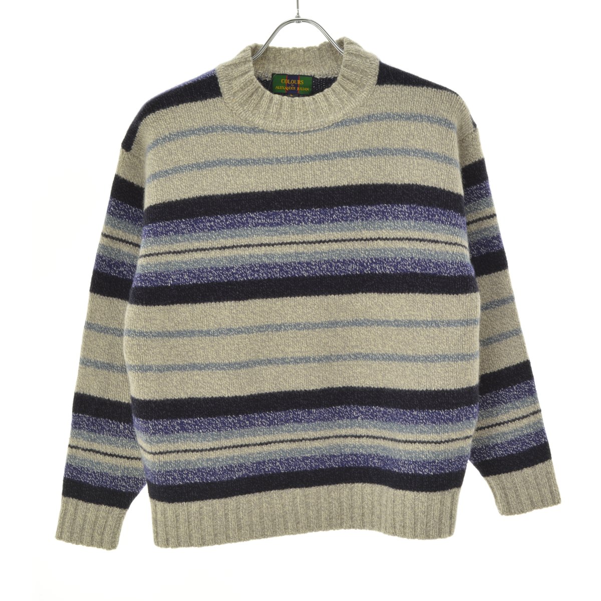 #ALEXANDERJULIAN#X31#X32#X33#X34#X35#Y37#Y38#Y39#Y3a#Y3b#S2d#S2e#S2f#S30#S31#ALEXANDER JULIAN#グレー系#ブルー系#ボーダー#表記サイズ：L#コンデ...