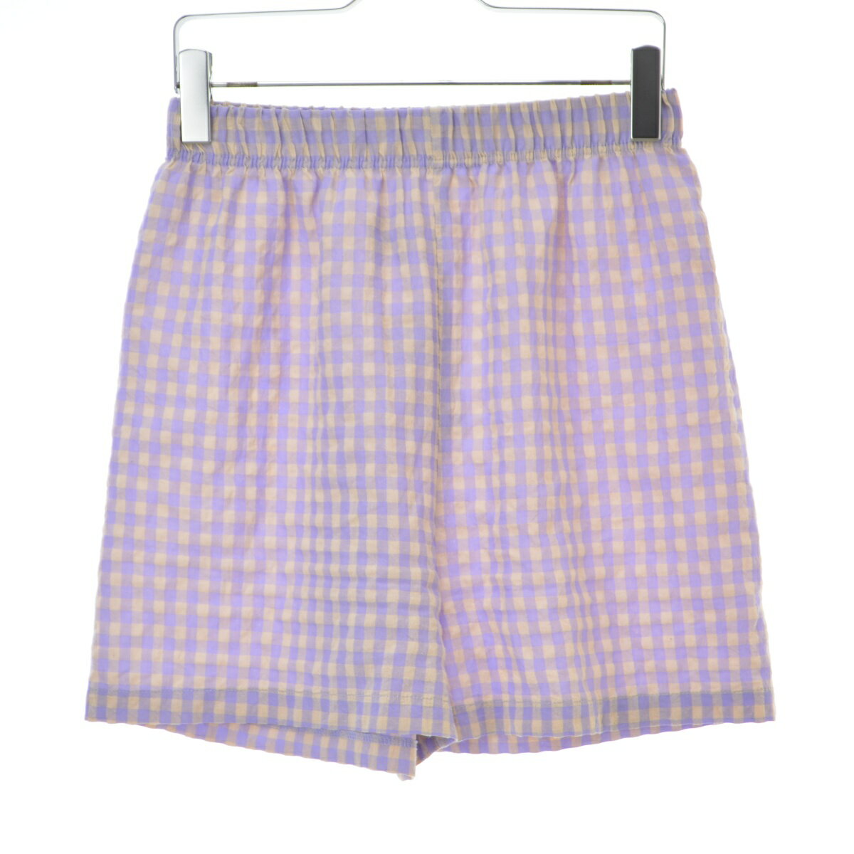 #byLEGNA#Y8#Y9#Ya#Yb#Yc#L40#L41#L42#L43#L44#by LEGNA#ベージュ系#パープル系#チェック#ウエスト約64cm～67cm#表記サイズ：L#コンディションC##レディース#パンツ#ショート・ハー...