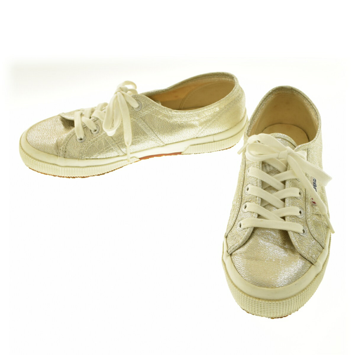 #SUPERGA#X6#X7#X8#X9#Xa#Z17#Z18#Z19#L17#L18#L19#L1a#L1b#SUPERGA#シルバー系#サイズ約24.5cm#表記サイズ：38#コンディションD##レディース#シューズ#スニーカー#ALL...