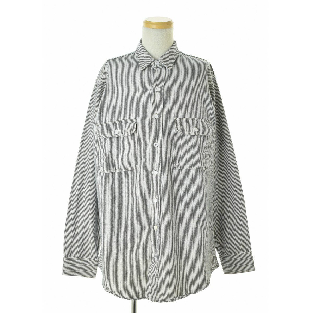 #BIGMAC#X3a#X3b#X3c#X3d#X3e#Y53#Y54#Y55#Y56#Y57#S2d#S2e#S2f#S30#S31#BIG MAC#ブルー系#ホワイト系#ヒッコリー#ストライプ#表記サイズ：L-TALL#コンディションD...