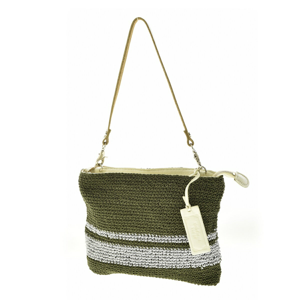 #AntiFormeDesign#X19#X1a#X1b#X1c#X1d#Y14#Y15#Y16#Y17#Y18#Anti Forme Design#オリーブ（カーキ）系#シルバー系#ボーダー#コンディションC##レディース#バッグ#ショル...