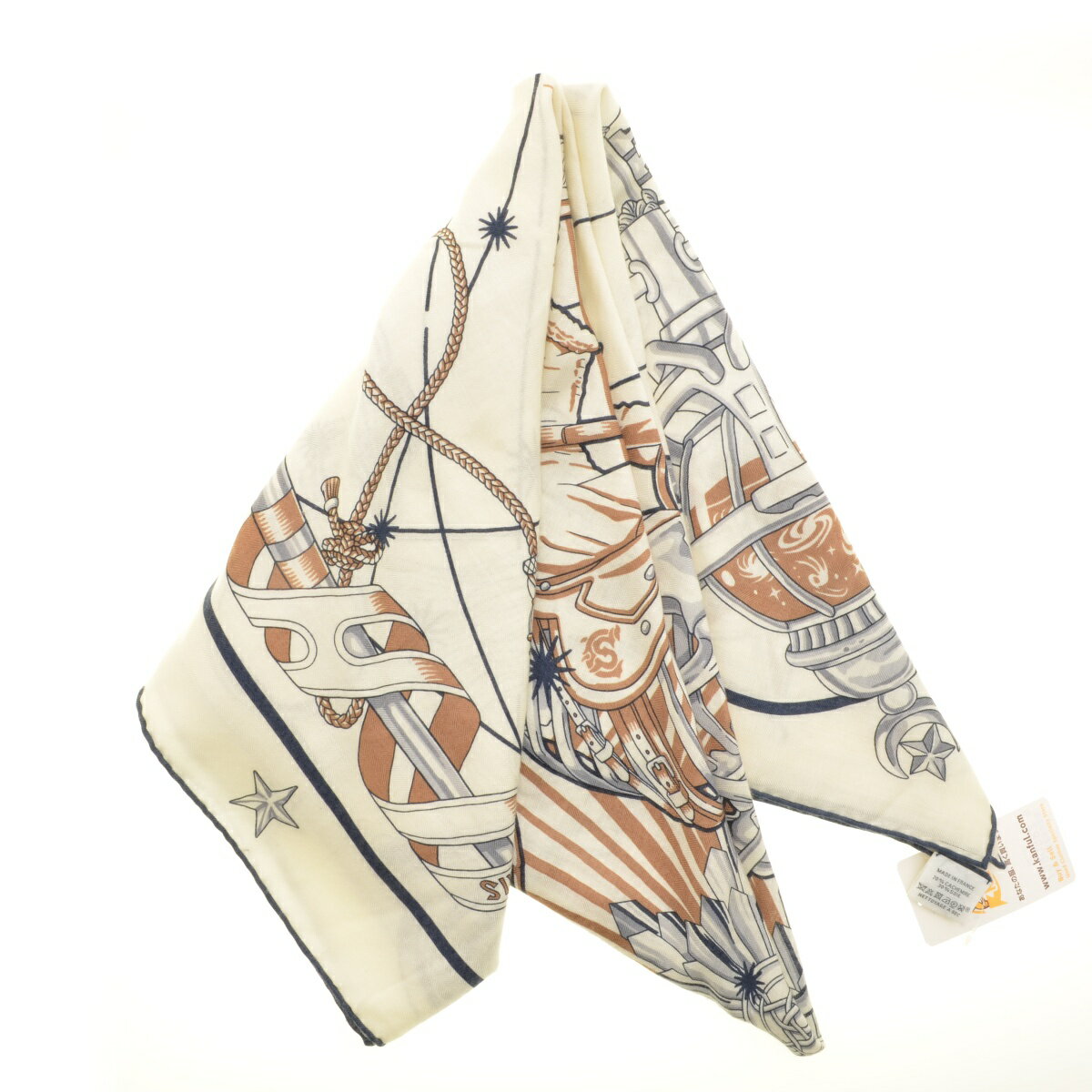 #HERMES#X83#X84#X85#X86#X87#Y83#Y84#Y85#Y86#Y87#HERMES#アイボリー系#ブルー系#ブラウン系#グレー系#シルク#コンディションC##レディース#小物類・その他#バンダナ・スカーフ#ALL#...