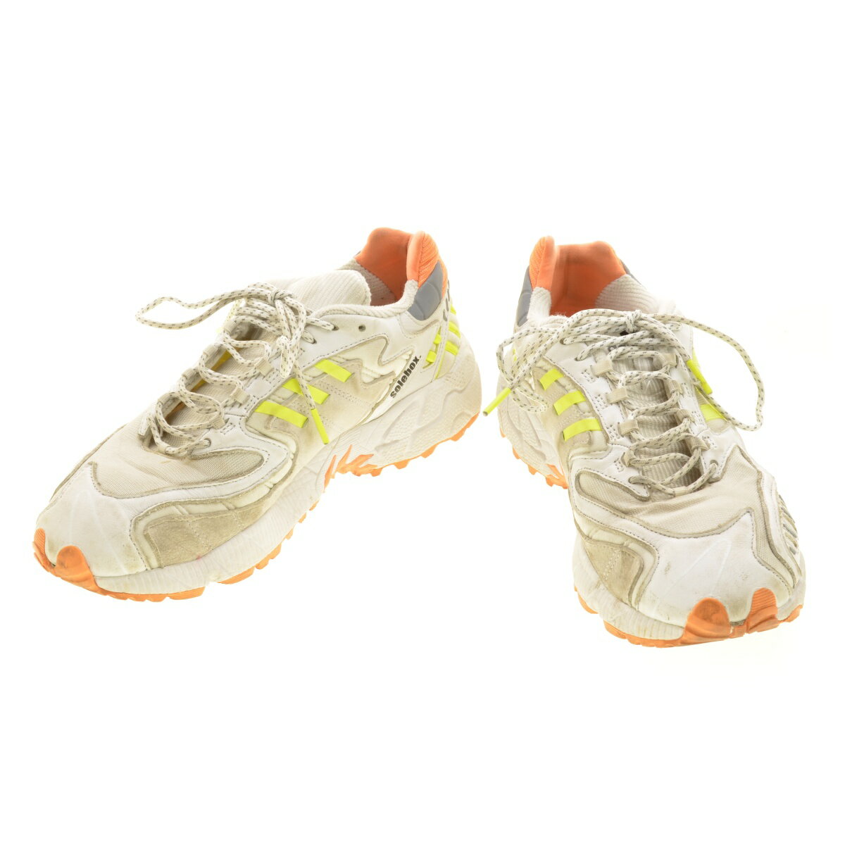 #ADIDAS#SOLEBOX#X8#X9#Xa#Xb#Xc#L1d#L1e#L1f#L20#L21#ADIDAS#SOLEBOX#ホワイト系#グレー系#イエロー系#オレンジ系#サイズ約27cm#表記サイズ：27#コンディションD##メンズ...