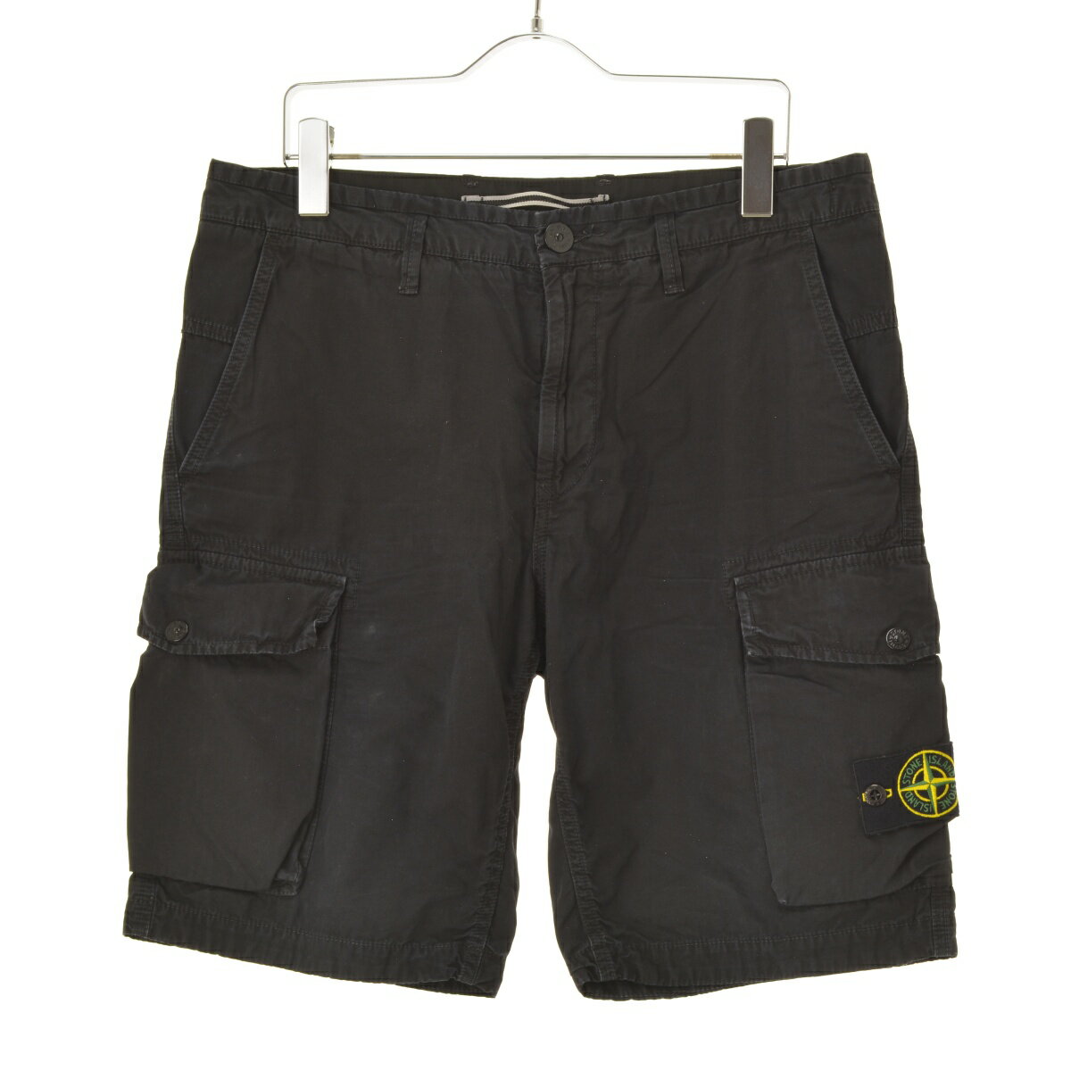 #STONEISLAND#Y17#Y18#Y19#Y1a#Y1b#L51#L52#L53#L54#L55#STONE ISLAND#ブラック系#ウエスト約82cm～85cm#表記サイズ：W32#コンディションD##メンズ#パンツ#ショート・...