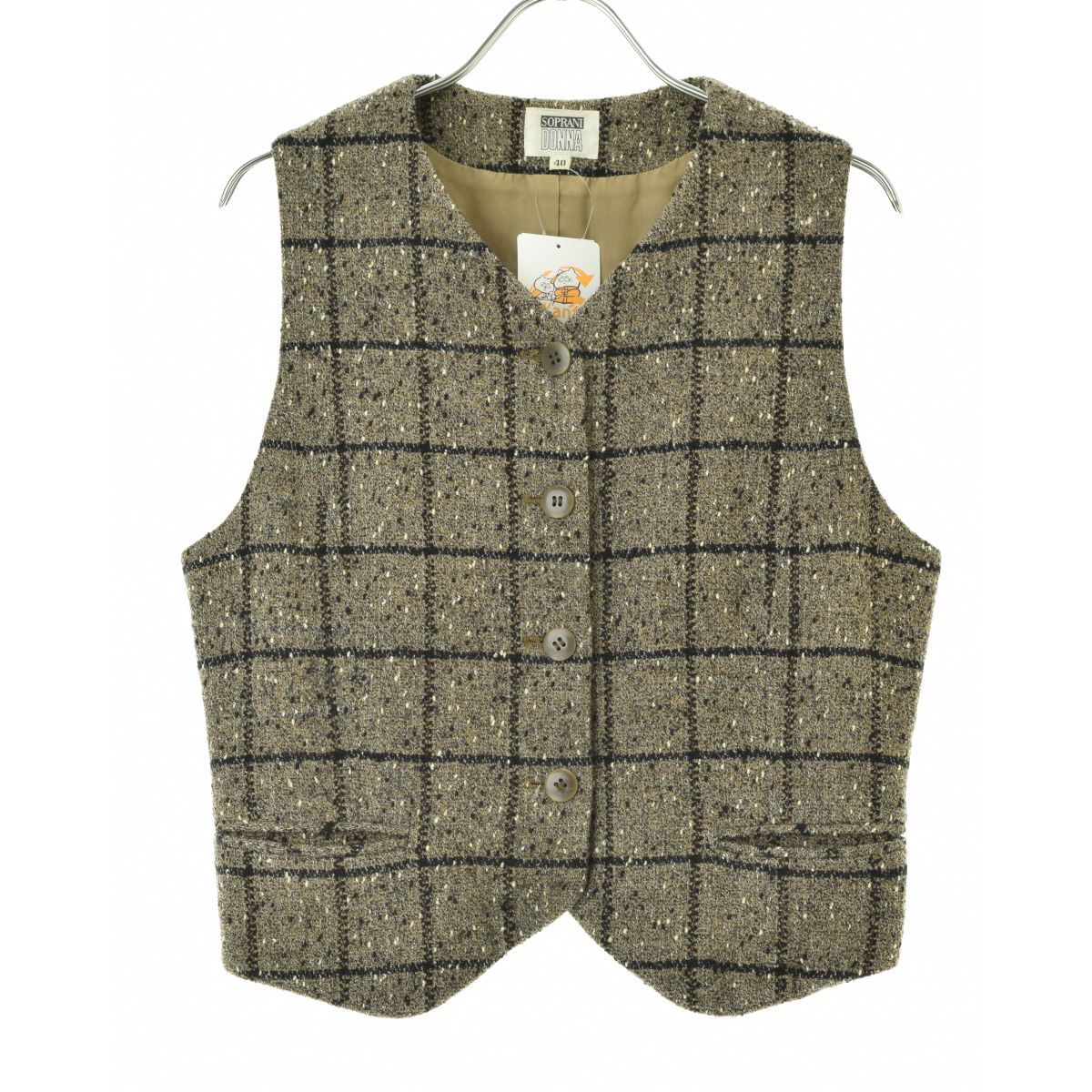 #SOPRANIDONNA#X2b#X2c#X2d#X2e#X2f#Y2a#Y2b#Y2c#Y2d#Y2e#S1d#S1e#S1f#S20#S21#SOPRANI DONNA#ベージュ系#ブラック系#チェック#ウール#表記サイズ：40#コン...