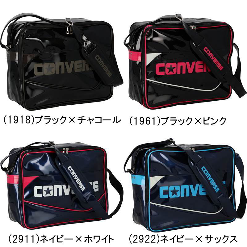 ※店頭在庫品 ■メーカー コンバース（CONVERSE） ■品番 C2354053 ■品名 バスケット エナメルショルダー M ■カラー (1918)ブラック×チャコール (1961)ブラック×ピンク (2911)ネイビー×ホワイト (29...