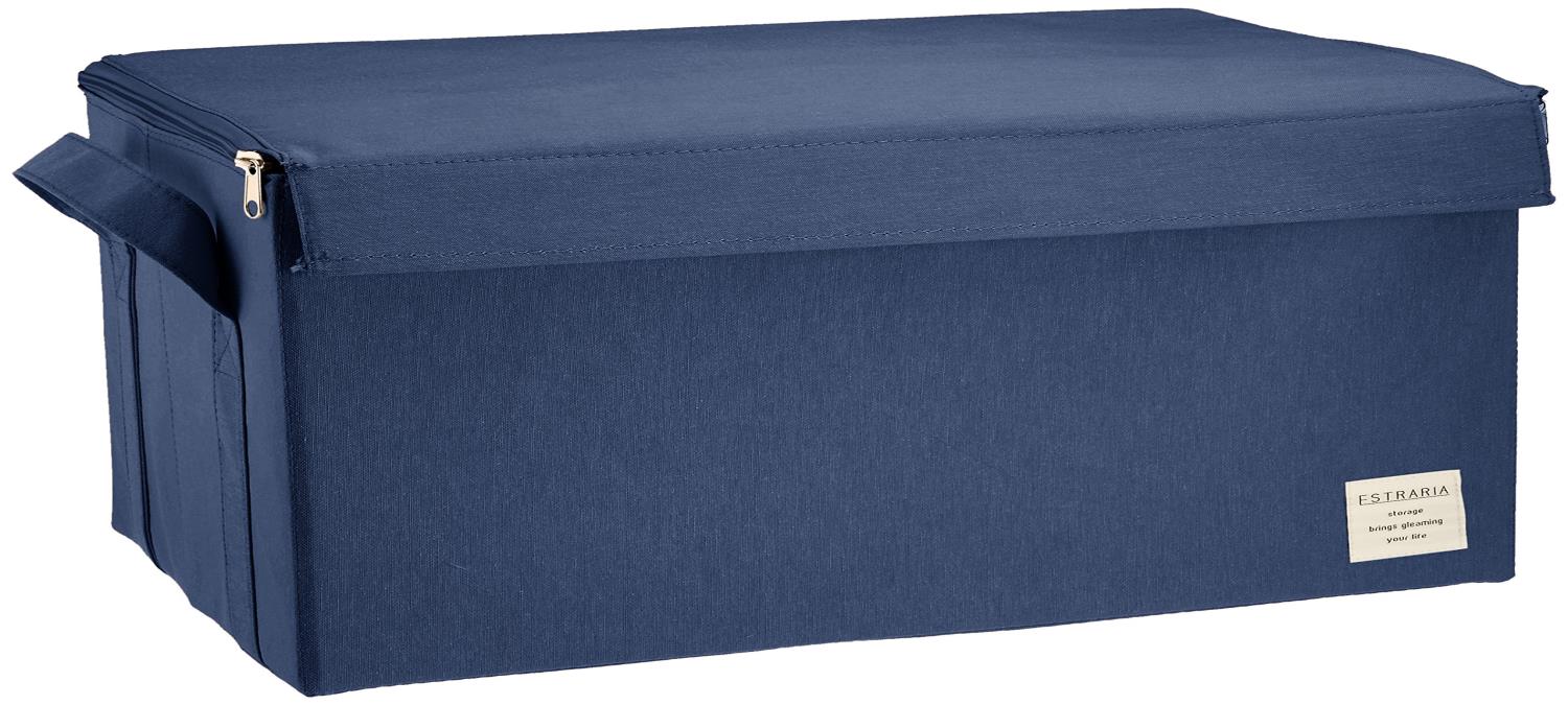 サイズ：Lサイズ◆商品名：東洋ケース ストレリアナチュレ ケース 収納ボックス ふた付き Lサイズ 幅43×奥行27×高さ27cm ブルー ESTN-CBL-BL本体サイズ:幅43×奥行27×高さ27cm材質:ポリエステル・綿・紙・ウレタン...