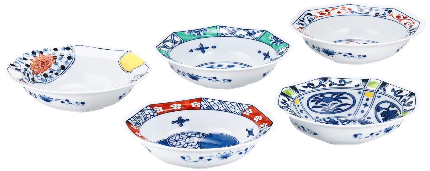 スタイル：03.小鉢セット◆商品名：西海陶器 波佐見焼 絵変り 八角小鉢揃 化粧箱入 錦 セット箱入 ホワイト 19544商品サイズ:約12×5.5cm商品重量:0.9kg容量:約250ml素材:磁器生産国:日本波佐見焼は長崎県東彼杵郡波佐...