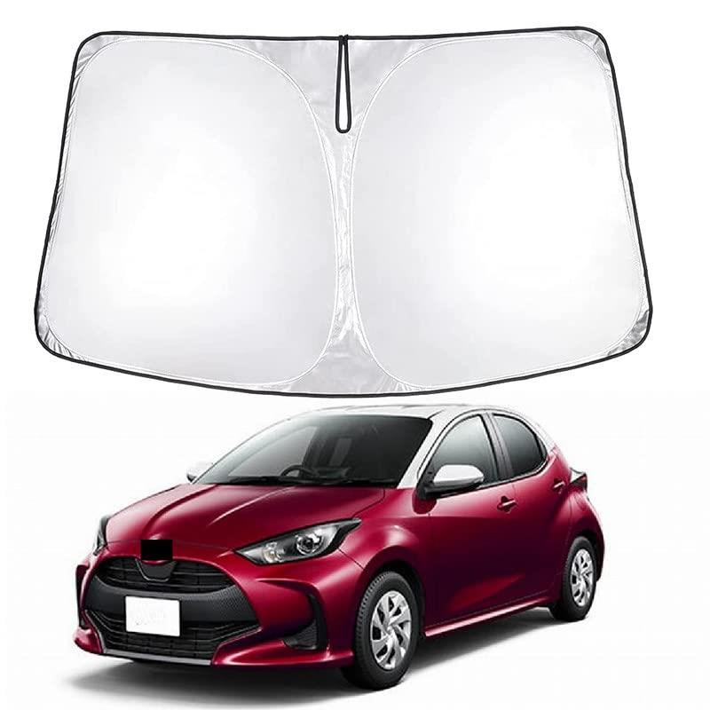 カラー：シルバー◆商品名：トヨタ ヤリス 専用サンシェード 車 フロント 2020.2~現行 TOYOTA Yaris KSP210 MXPH1# MXPA1# フロントガラス用 UVカット 日よけ 車中泊 遮光 断熱 折り畳み式 2020...