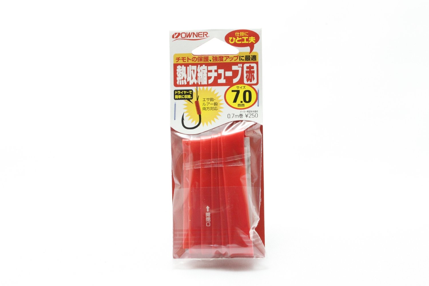 スタイル：赤◆商品名：OWNER(オーナー) 81031 熱収縮チューブ赤 3素材: 金属パッケージ重量: 0.01 kg説明 ●熱収縮チューブ(透明・黒・赤) ◎商品説明 根巻糸のカバーなどに最適な熱収縮チューブ 低温収縮タイプ(90℃)...