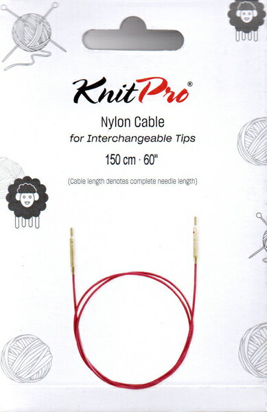 ※外箱がビニール袋から紙製に変更になります。在庫によってパッケージが違います。 カラフルで編みやすいニットプロの付け替え式の輪針専用のケーブル部分です 長さ150cm用（針先から針先の長さ） ケーブルの長さは126cmです ケーブル1本、と...