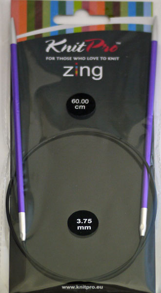 ニットプロのZING編み針 サイズ別カラーで号数がわかりやすい フォギーなカラーのメタリック輪針です ケーブルとのジョイントもスムースに滑らかです サイズ：60cm ※メール便（ゆうパケット）は、数種類又は同じ商品を複数購入の場合、宅配便に...