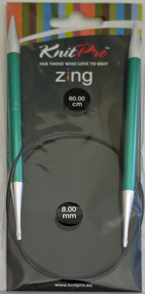 ニットプロのZING編み針 サイズ別カラーで号数がわかりやすい フォギーなカラーのメタリック輪針です ケーブルとのジョイントもスムースに滑らかです サイズ：60cm ※メール便（ゆうパケット）は、数種類又は同じ商品を複数購入の場合、宅配便に...