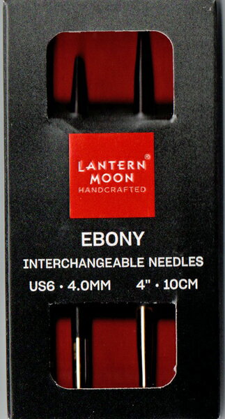 ランタンムーンの付け替え式輪針針先 40cm,50cm用短針 針先に黒檀を使用し、ジョイント金属部分には24金メッキが施された 最高級編み針です 針の長さは約80mmです ケーブルをつけた金属部分まで含めて約10cmになります 別売のケーブ...