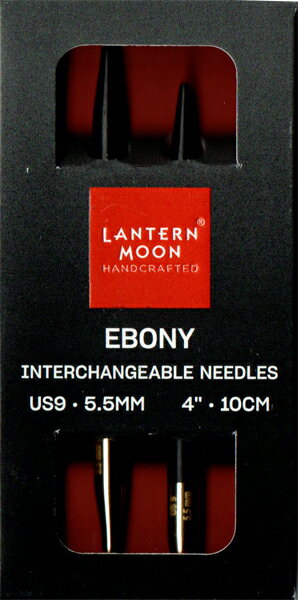 ランタンムーンの付け替え式輪針針先 40cm,50cm用短針 針先に黒檀を使用し、ジョイント金属部分には24金メッキが施された 最高級編み針です 針の長さは約80mmです ケーブルをつけた金属部分まで含めて約10cmになります 別売のケーブ...