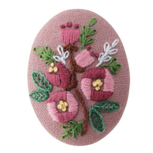 ※こちらの商品は手芸キットです。完成品の販売ではございません※在庫ありの商品でも、店頭の在庫と共有しております為、取り寄せになる場合があります。「手芸」が「趣味」へと変わる フランス刺しゅう　ブローチキット 簡単に出来る初心者用フランス刺し...