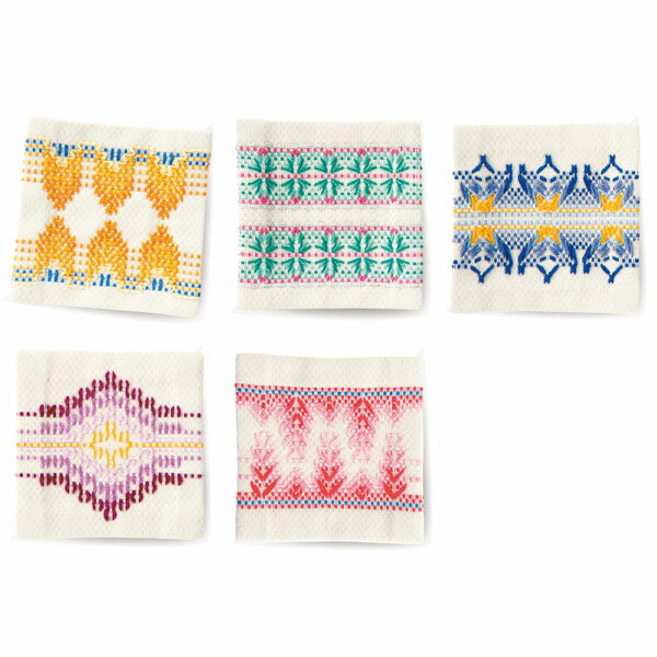 ※2個以上の方は宅配便を選択してください※こちらの商品は手芸キットです。完成品の販売ではございません※在庫ありの商品でも、店頭の在庫と共有しております為、取り寄せになる場合があります。 布の織り目をすくって横に刺していく「スウェーデン刺しゅ...