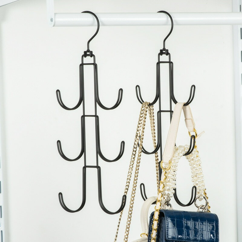 ?【製品概要】?? 回転式フックでスリムに収納?バッグハンガー ?【商品の強み】?? 縦の空間を有効活用 ??帽子やネクタイなど最大6個収納出来る ?? “かけるだけ”で出し入れ簡単 ?【製品材質・サイズ】?? 縦x横x奥行：37x14x1...